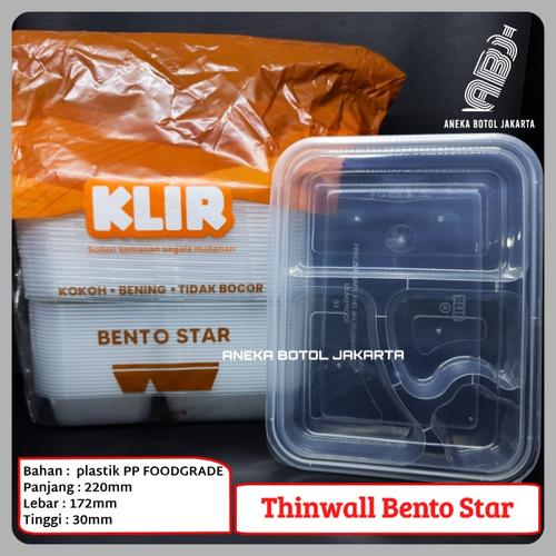 Jual Thinwall klir bento star / wadah makan sekat bintang - Jakarta ...