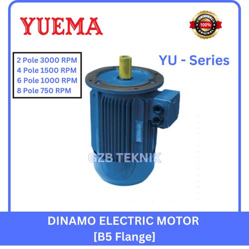 Jual Dinamo Electric Motor YUEMA 1.5KW 2HP 3Phase 220V/380V 50HZ B5 Flange YU Series - 6 pole ...