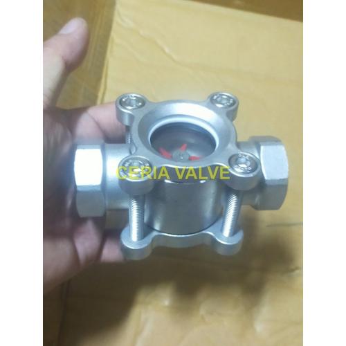 Jual Sight Glass Flow Indicator 1'' Inchi DN25 / Sight Glass 1'' Inchi ...