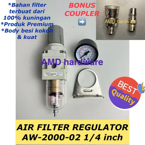 Promo PREMIUM AIR FILTER REGULATOR 1/4"inch AW2000-02 DENTAL Kompresor ...