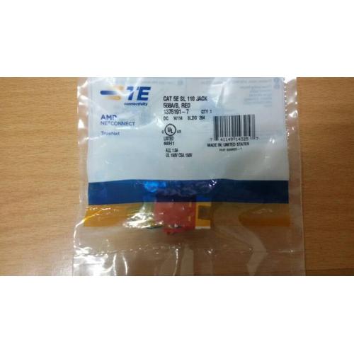 Jual AMP Modular Jack Cat 5e / Modul RJ45 Cat 5e - Merah - Jakarta ...
