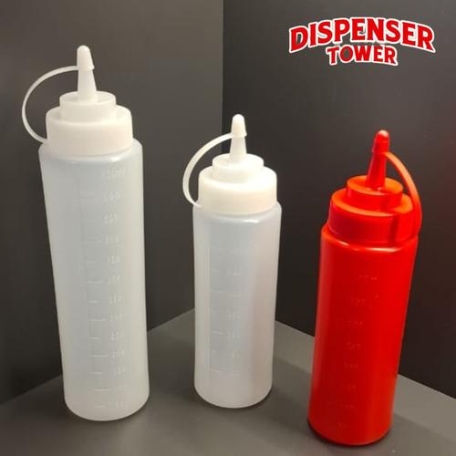 Jual botol saus sambal kecap plastik ukuran 400ml 600ml / dispenser ...