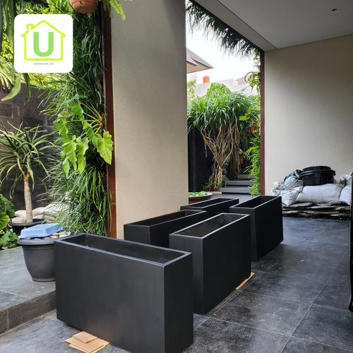Jual Pot teraso pot kotak planter box hitam doff 1m x 30 x 60 - Kota ...