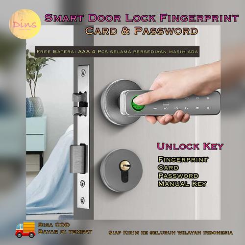 Jual SMART DOOR LOCK PINTU SLIDING SWING KAYU ALUMINIUM PVC BESI - Type ...