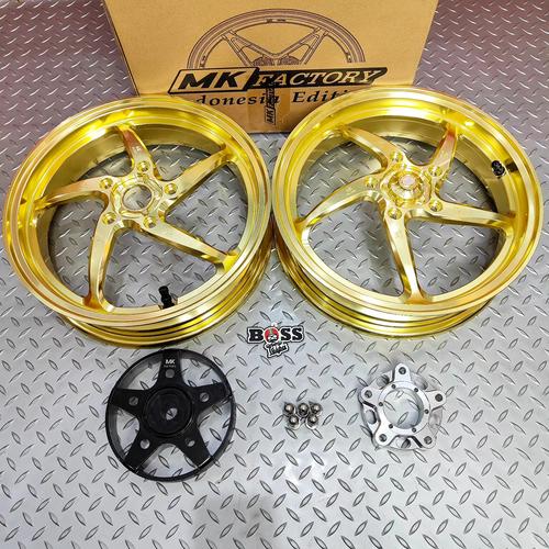 Promo Velg MK Factory MK4 Gold 12" Front & Rear Vespa Sprint Prima GTS ...
