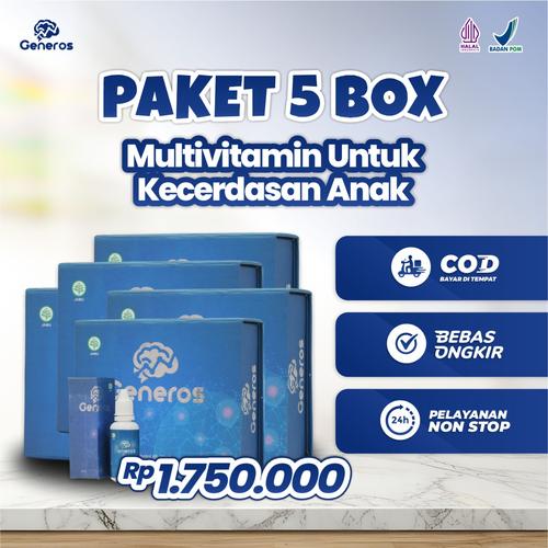 Promo Generos Paket 5 BOX - Multivitamin Otak Untuk Kecerdasan Anak ...