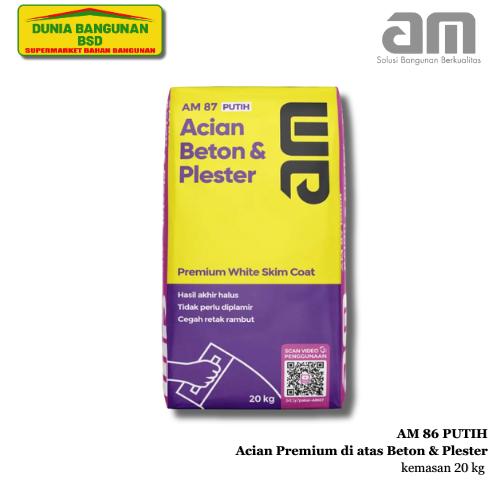 Promo AM 87 PREMIUM SKIM COAT Acian di atas Beton Dan Plester 20 Kg ...