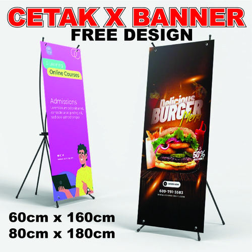 Jual X BANNER STAND MURAH UNTUK BERBAGAI USAHA - 160cm x 60cm - Jakarta ...