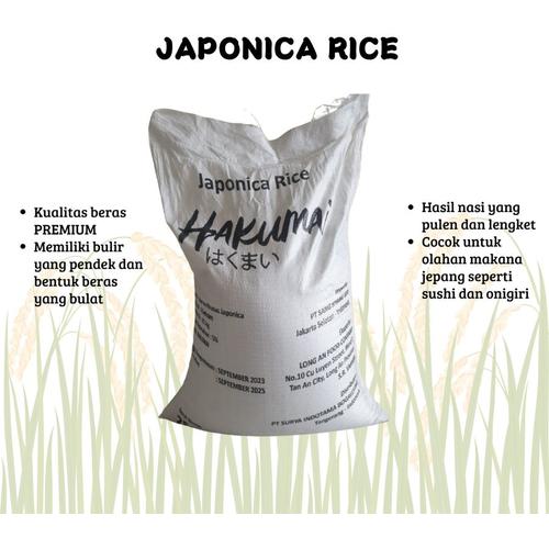 Jual Beras jepang / sushi / japonica rice Hakumai Kemasan 5KG repack ...