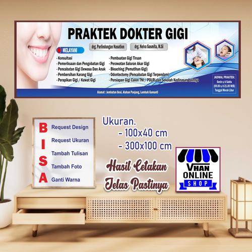 Jual Cetak Custom Spanduk Banner Dokter Gigi dan Konsultasi Gigi atau ...