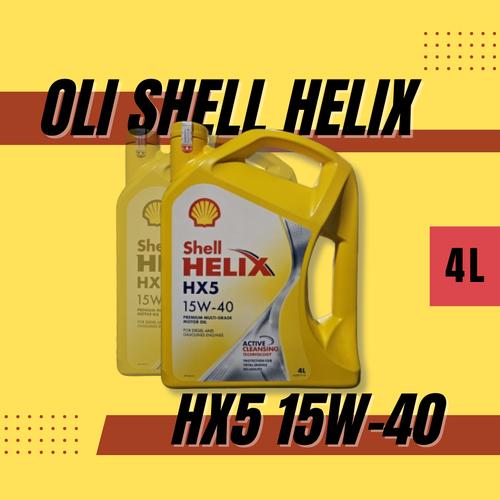 Jual OLI MESIN SHELL HELIX HX5 15W-40 4L ORIGINAL with QR/Barcode ...