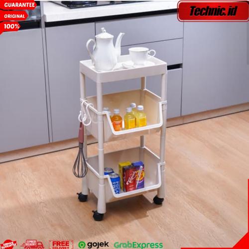 Jual Stora Rak Troli 3 Tingkat Storage Trolley 3 Tier Ivory Rak ...