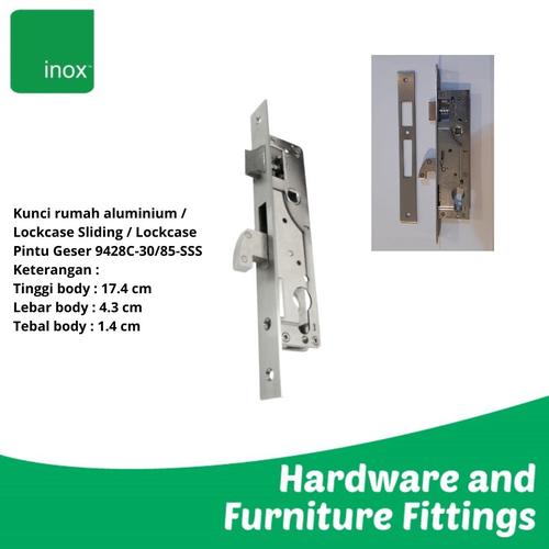 Jual kunci rumah aluminium / Lockcase Sliding / Lockcase Pintu Geser ...