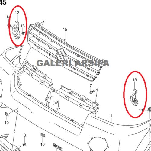 Jual Bracket Bumper Depan Suzuki APV Mega Carry Asli SGP - Kanan - Kota ...