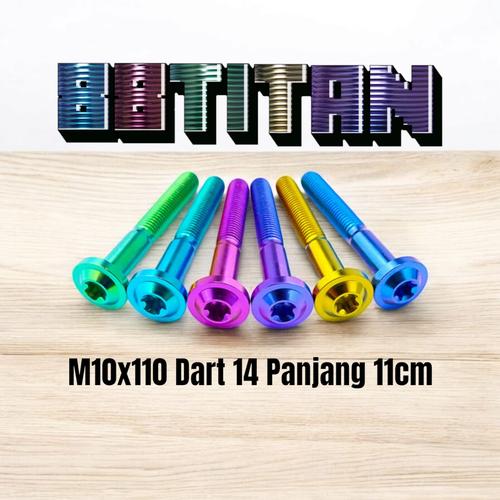 Jual Baut Titanium GR5 10x110 M10x110 Drat 14 Panjang 11 cm Payung Big ...