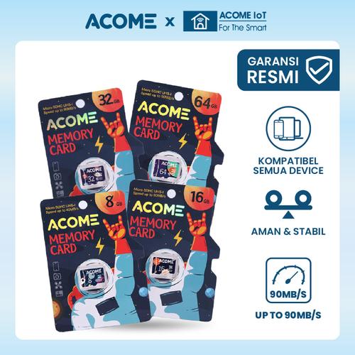Jual ACOME Micro SD Card 8GB 16GB 32GB High Speed Up To 90MB/S Class 10 ...