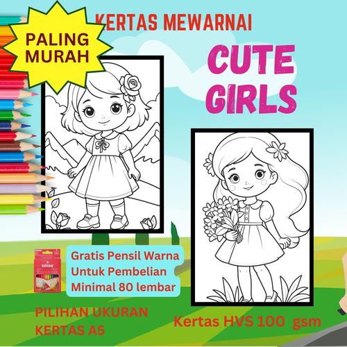 Jual Gambar Mewarnai Ukuran A5 / KERTAS MEWARNAI / COLORING BOOK / TEMA ...