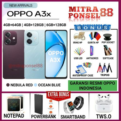 Promo OPPO A3X RAM 4+4/64 GB | OPPO A3 X 4+4/128 | OPPO A3X 6/128 GB GARANSI RESMI OPPO ...