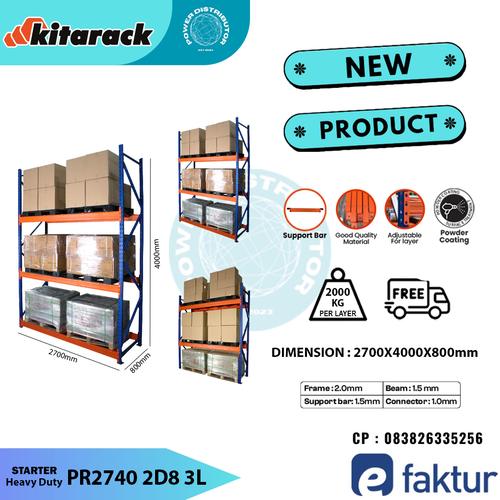 Jual Rak Gudang Palet Besi 2 Ton/layer Panjang 2.7M ; Tinggi 4M ; Lebar ...