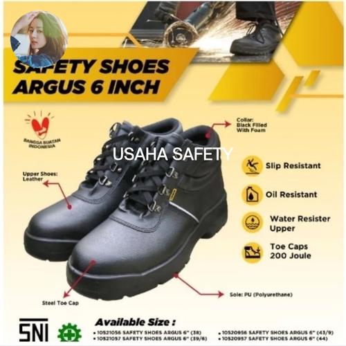 Jual Sepatu Safety Krisbow Argus 6 Inch / Sepatu Argus 6" Original - 38 ...