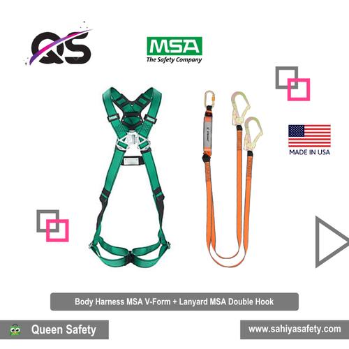 Jual Body Harness MSA V Form Original + Lanyard Double Hook Msa ...