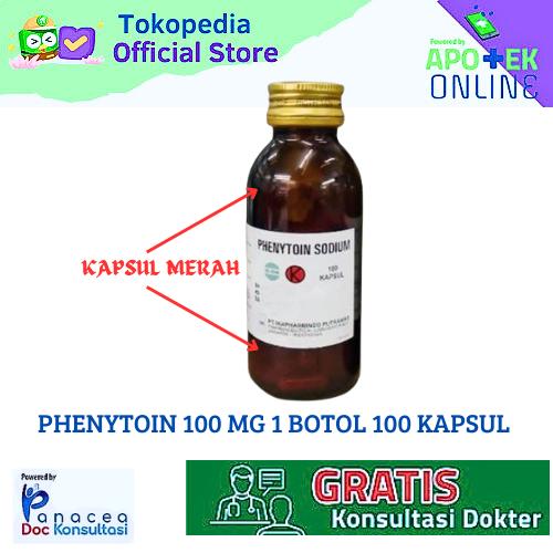 Jual PHENYTOIN 100MG CAPLET 100`S/FENITOIN/KEJANG/EPILEPSI - Kota ...