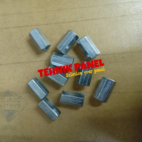 Jual Longnut M6 / Sok drat dalam 6mm panjang /Sambungan Longdrat ...