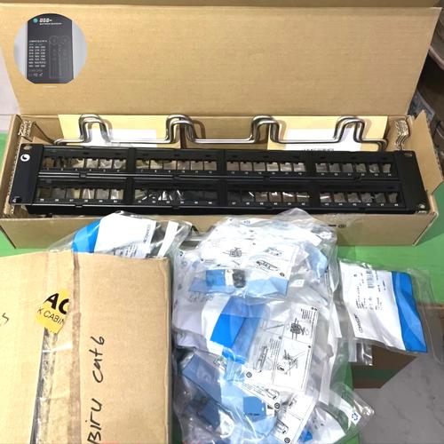 Jual AMP Commscope Patch Panel 48Port Cat6 SL Series Modular Jack Cat 6 ...