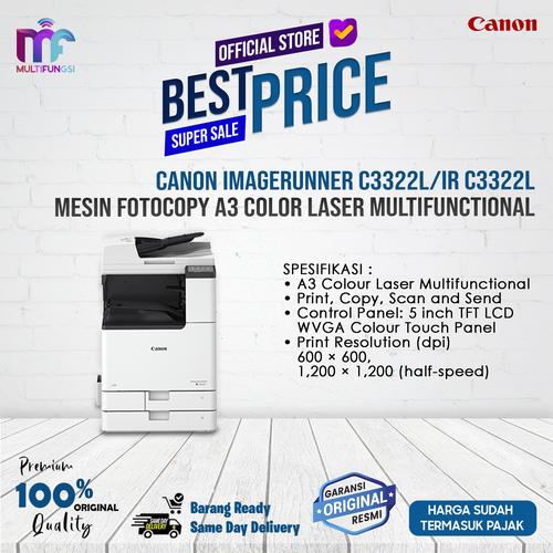 Promo Canon imageRunner C3322L/iR C3322L Mesin Fotocopy A3 Color Laser ...