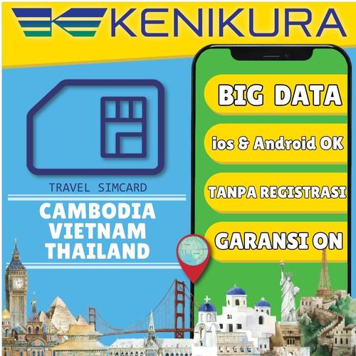 Jual Simcard CAMBODIA VIETNAM THAILAND Singapore Malaysia Kamboja Thai ...