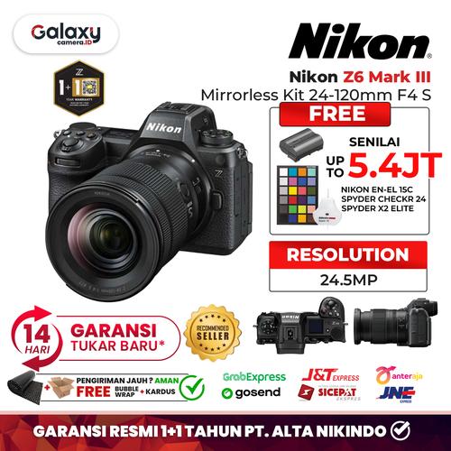 Promo Nikon Z6 Mark III Kit 24-120mm f4 S Mirrorless Camera Z6III 24-120 mm f/4s Garansi Resmi ...