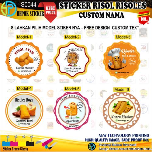 Jual Cetak Stiker Label makanan Risol Risoles - 7 CM - Kota Depok ...
