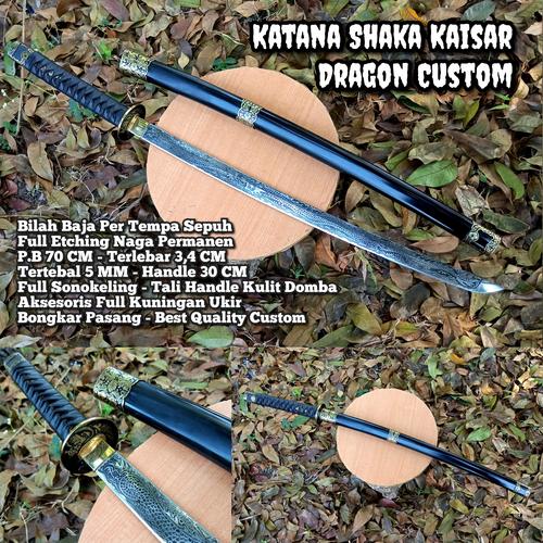 Jual Khatana Dragon Shaka Kaisar Custom Baja Per Full Ukir Naga Limited Edition - Kab. Sukabumi ...