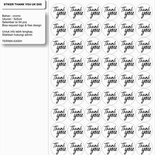 Jual Stiker thank you ukuran 5x5 - Kota Tangerang Selatan - Amamiya ...