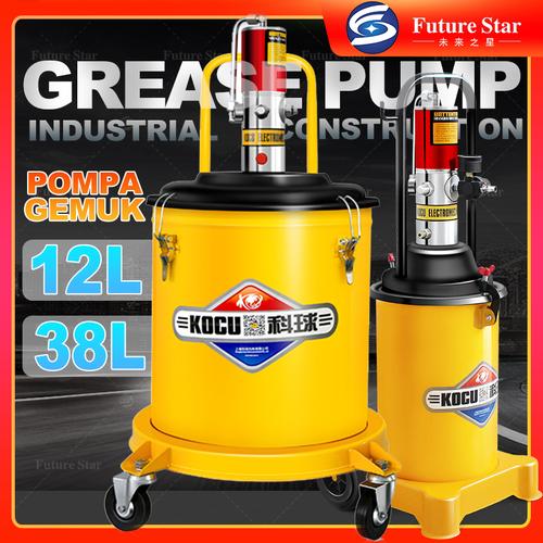 Promo Pompa Gemuk Angin Mesin 38 Liter 12Liter Air Operated Lubricator ...