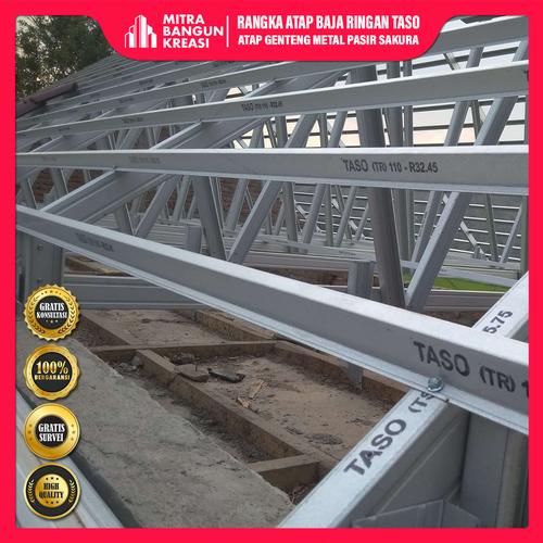 Jual Rangka Atap Baja Ringan TASO Genteng Metal Pasir Sakura [RA004 ...