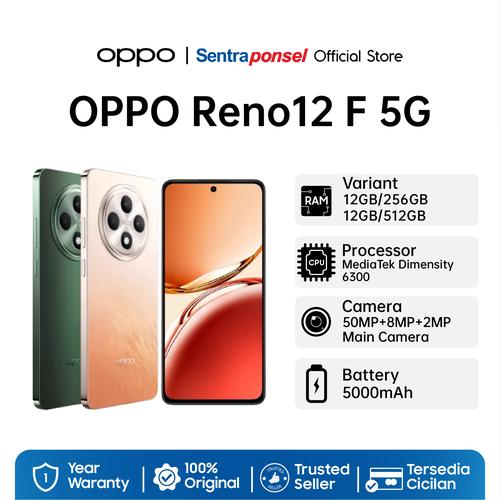 Promo OPPO Reno 12 F 5G NFC 12GB/256GB 12GB/512GB - Garansi Resmi Cicil ...