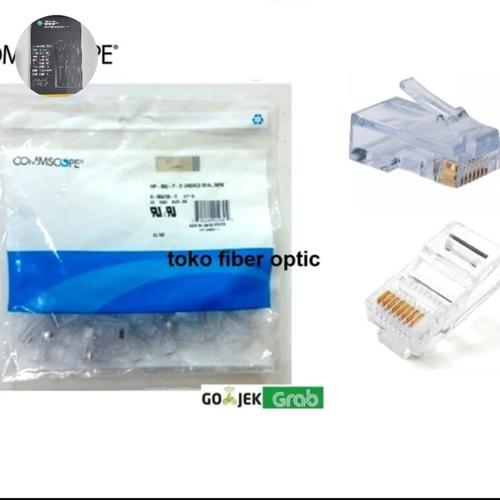 Jual Connector RJ45 / AMP Commscope Connector Cat5E / AMP RJ45 Cat 5e ...