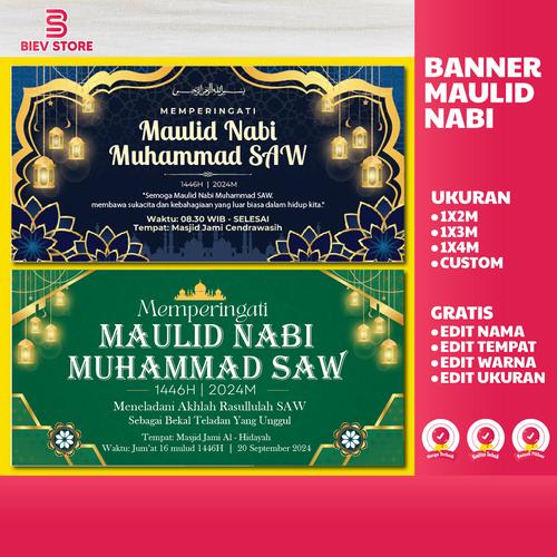 Jual TERLARISSPANDUK PERINGATAN MAULID NABI | SPANDUK MAULID NABI ...