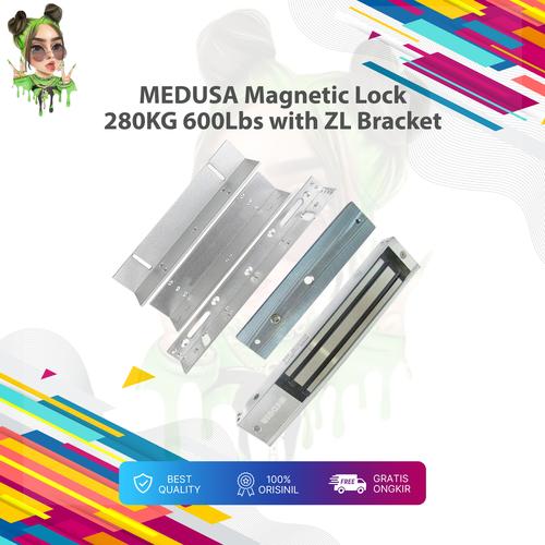 Jual Magnetic Lock 280Kg 600Lbs with ZL Bracket OriginaL Mesin magnetic ...