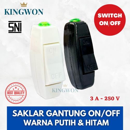 Jual SAKLAR GANTUNG SAKLAR ON OFF HITAM PUTIH CETEKAN SKAKEL SAKLAR ...
