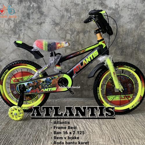 Jual Sepeda Anak Cowok BMX Roda 4 Ring 16 Atlantis ban 2.40 - Kab ...