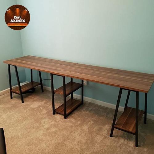 Jual meja rak kerja panjang minimalis kayu asli - Jakarta Selatan ...