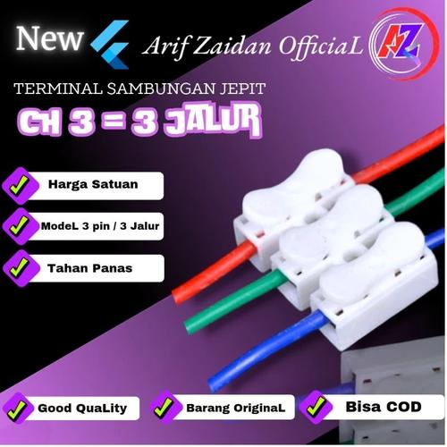 Jual Quick Connect Terminal Connector Kabel Sambungan Listrik 3 pin ...