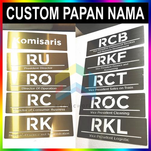 Jual Custom Sign Board | Papan Nama Ruangan Stainless Steel Mewah ...