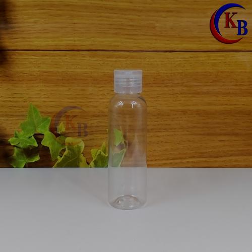Jual BOTOL FLIPTOP 100 ML SMOOTH CLEAR NECK 24 / BOTOL PLASTIK PET ...
