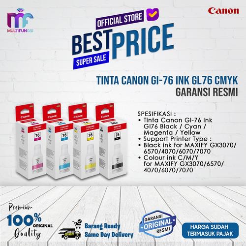 Promo Tinta Canon GI-76 Ink Catridge Gl76 Black / Cyan / Magenta ...