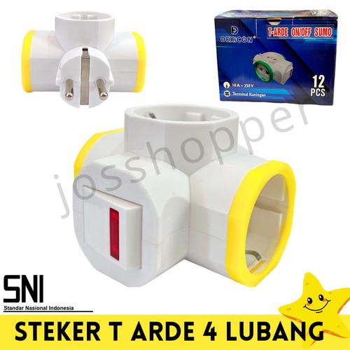 Jual Steker T Arde Stop Kontak Saklar On Off Colokan Listrik 3 Lubang 4 ...