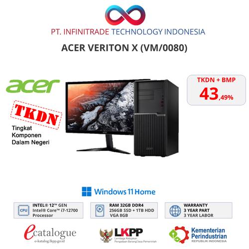 Jual TKDN PC DESKTOP ACER VERITON M (VM/0080) i7-12700 32GB 256GB+1TB ...