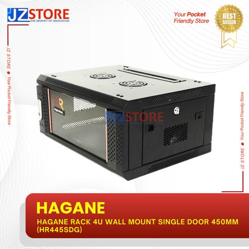 Jual HAGANE Rack 4U Wall Mount Single Door 450mm (HR445SDG) - Kota Medan - JZTECH.ID | Tokopedia